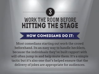 Four Public Speaking Tips From Standup Comedians | PDF