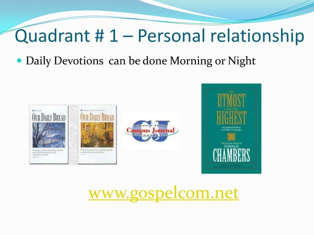 Four quadrants of a healthy christian life | PPT