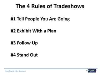The Four Rules of Tradeshows | PPT