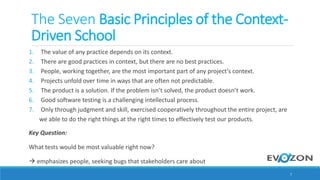 Four schools of testing context driven school | PPTX