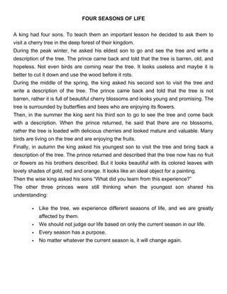 FOUR SEASONS OF LIFE - THE STORY ABOUT THE FOUR BROTHERS.docx