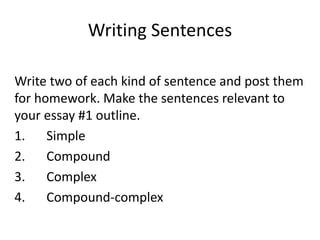 Four sentence types | PPT