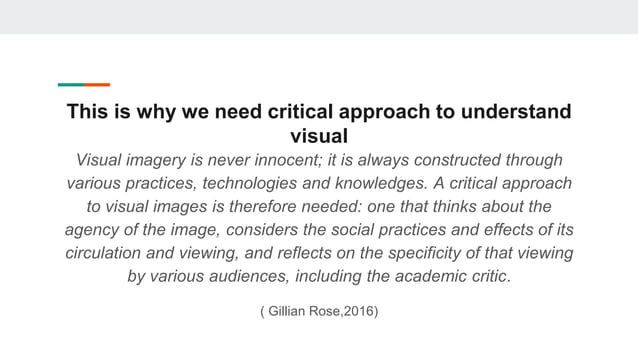 The sites and modalities for Critical Visual Methodology | PPTX | Fine ...