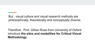 The sites and modalities for Critical Visual Methodology | PPTX