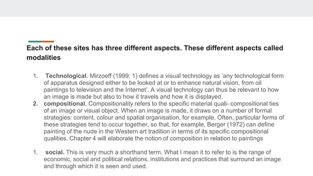 The sites and modalities for Critical Visual Methodology | PPTX | Fine ...