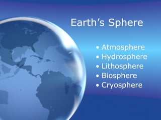 Earth Science - Four Spheres of the Earth.ppt