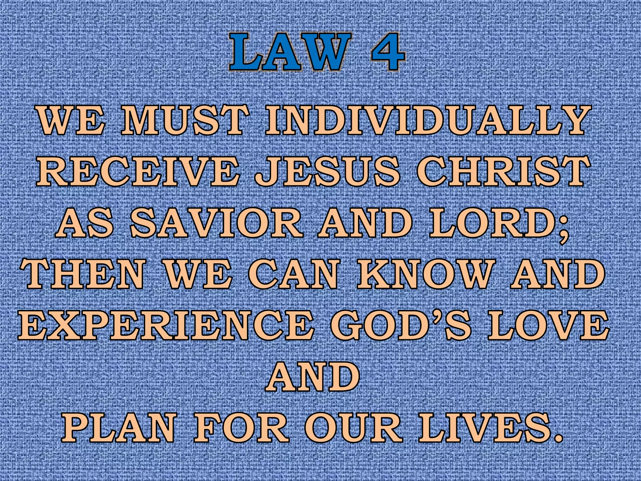 Four spiritual laws | PPTX
