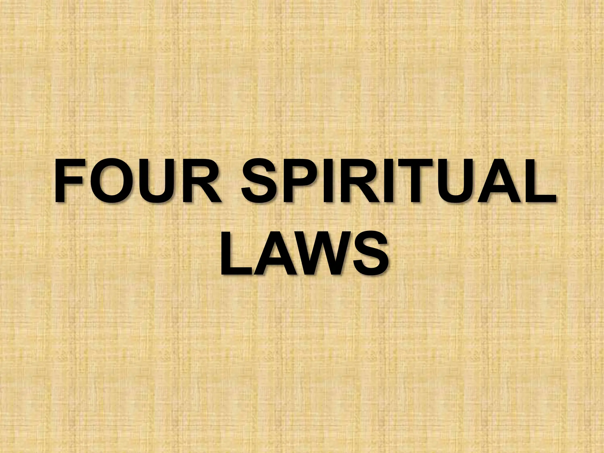 four spiritual laws by cru english version | PDF