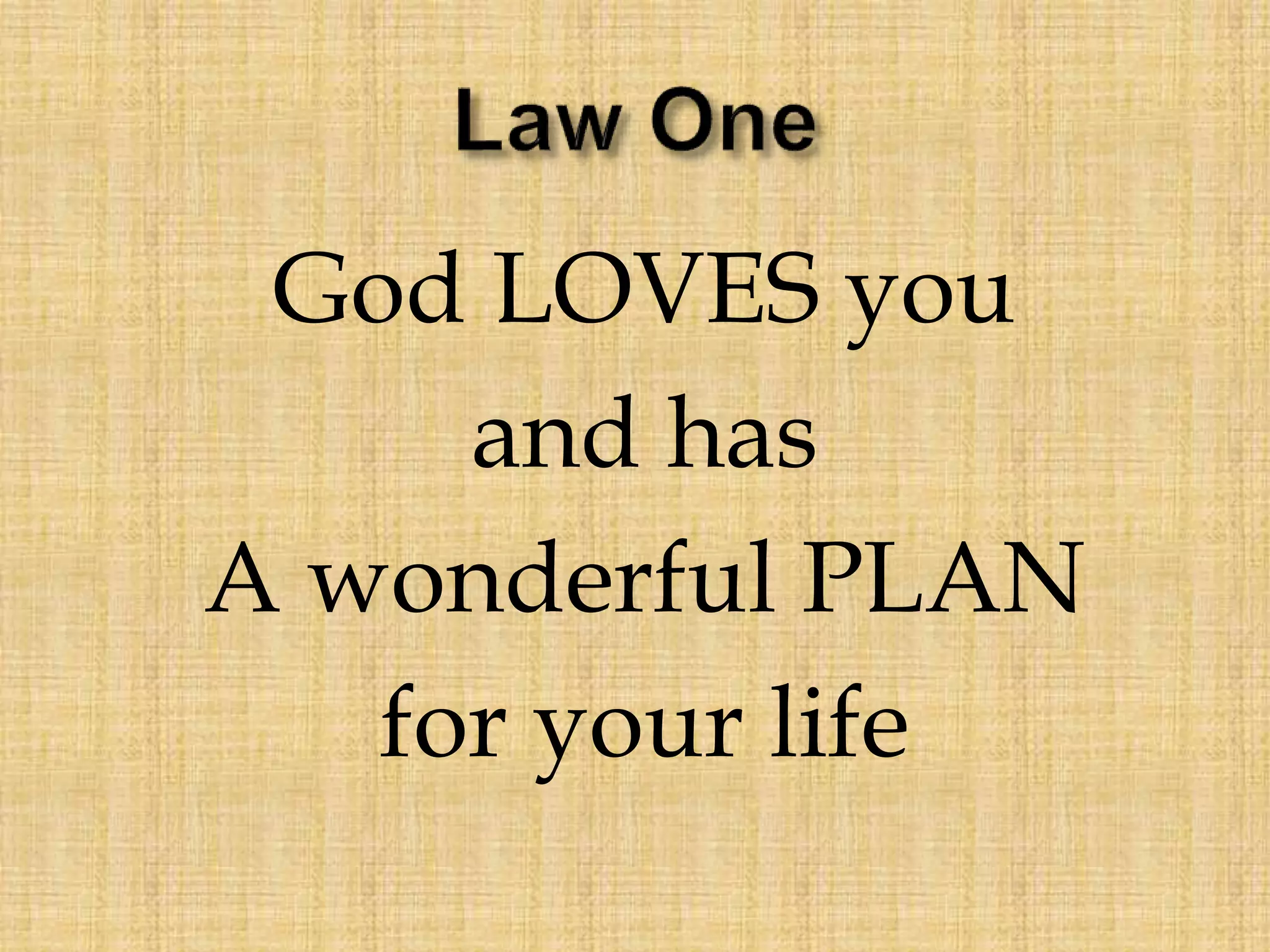 Four spiritual laws | PPTX