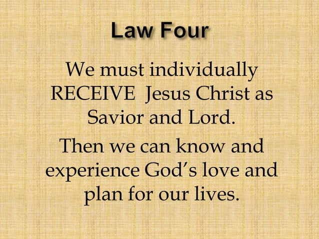 Four spiritual laws | PPTX