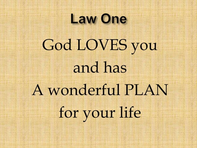 Four spiritual laws | PPTX