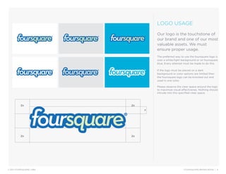Foursquare brandbook | PDF