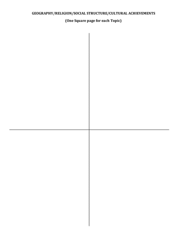 Four Square Sheet | DOCX