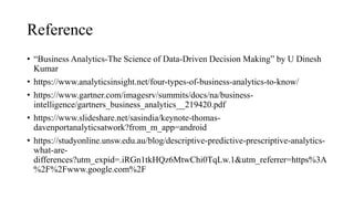 Four stage business analytics model | PPTX