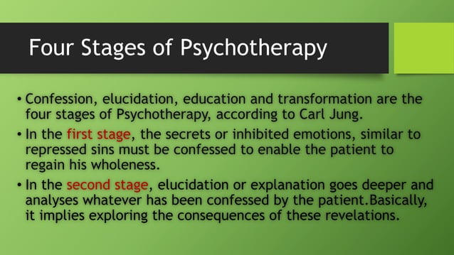 Four stages of psychotherapy | PPTX