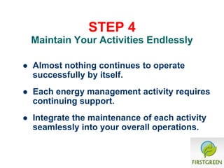 Four Steps Of Energy Managment | PPT