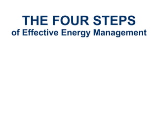 THE FOUR STEPS of Effective Energy Management | PPT
