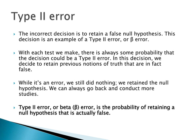 Four steps to hypothesis testing | PPT