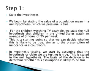 Hypothesis Testing Steps