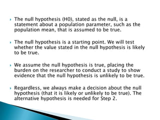 Hypothesis Testing Steps