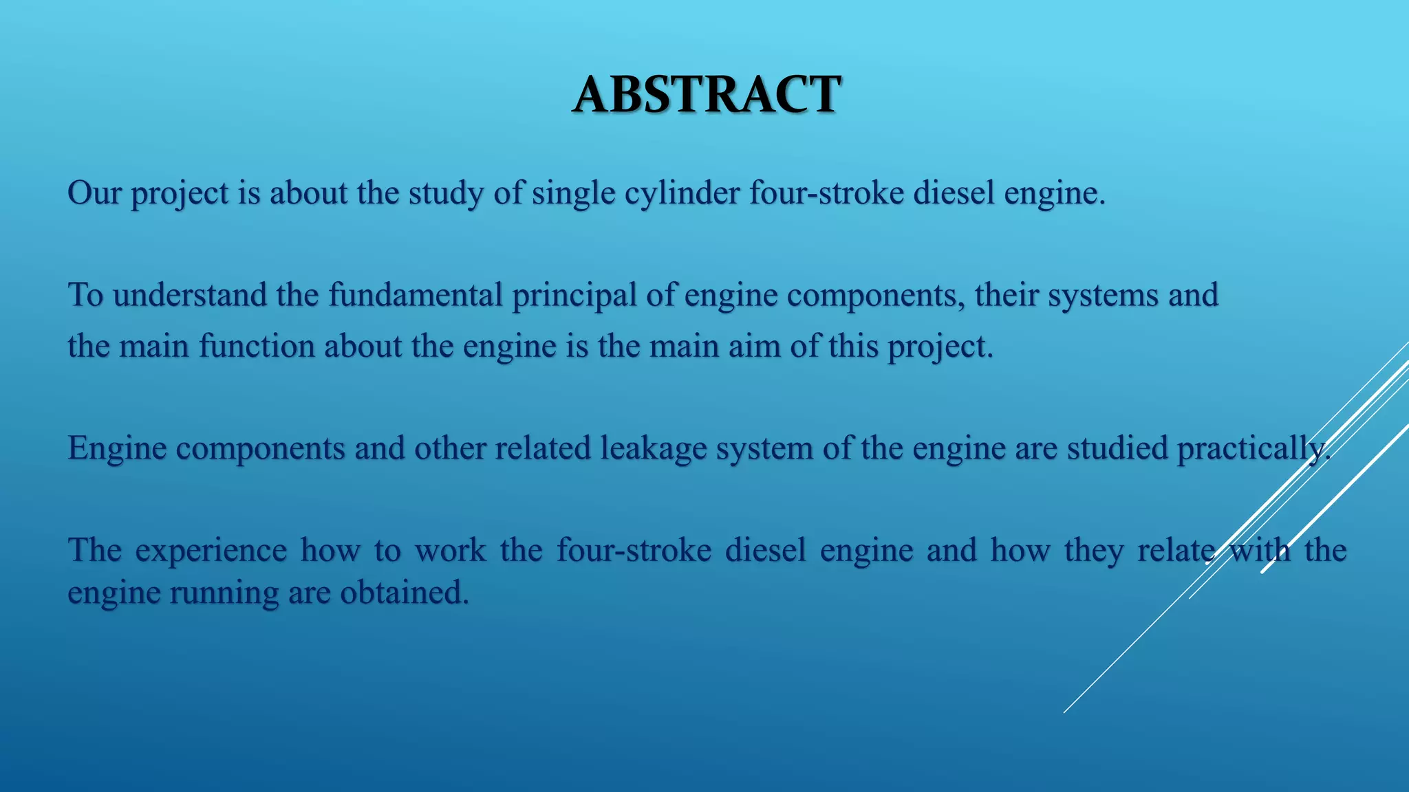 Four stroke diesel engine | PPTX