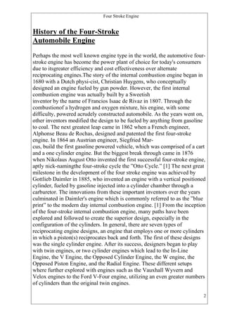 four stroke engine | DOCX