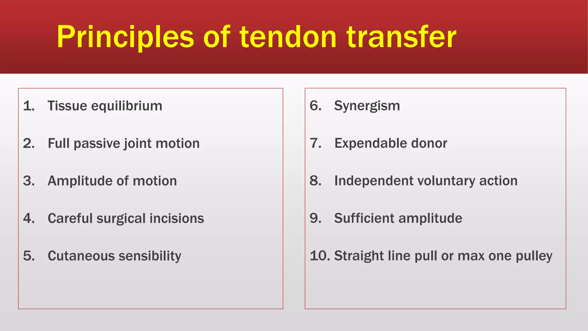 ECRL Four tail tendon transfer DR VIPIN V NAIR | PPTX