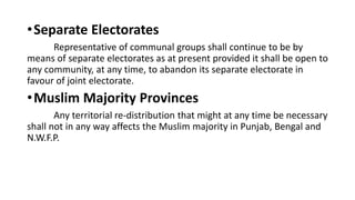 Fourteen points of jinnah | PPTX
