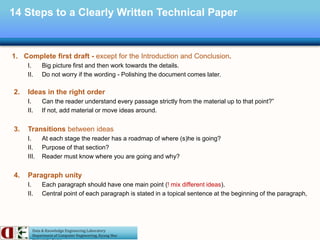 Writing for computer science: Fourteen steps to a clearly written ...