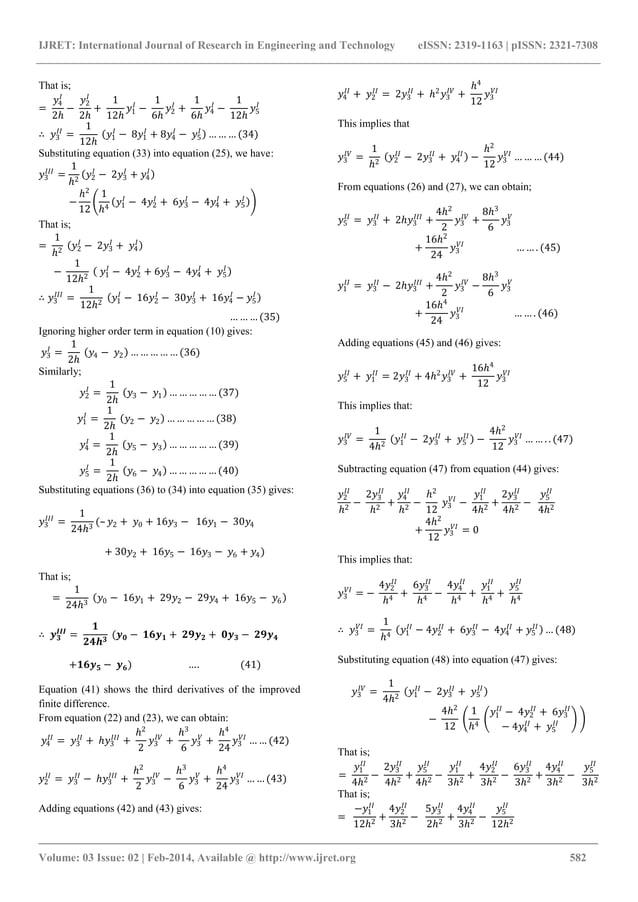 Fourth Order Improved Finite Difference Approach To Pure Bending Analysis Of Line Continuum