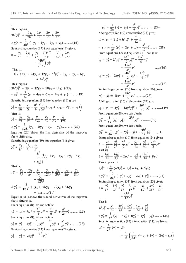 Fourth order improved finite difference approach to pure bending analysis of line continuum. | PDF