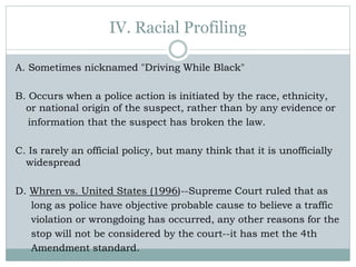 Fourth Amendment notes | PPTX