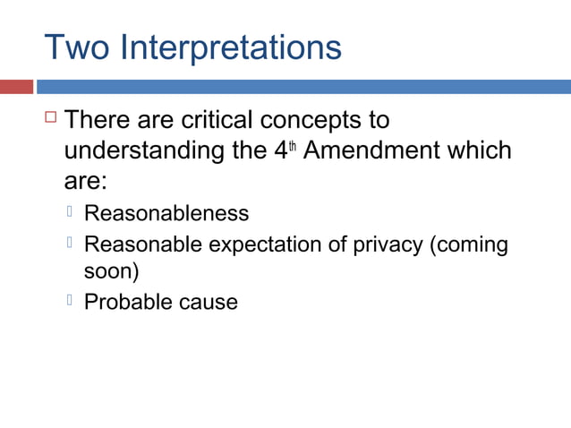 Fourth Amendment | PPT | Law