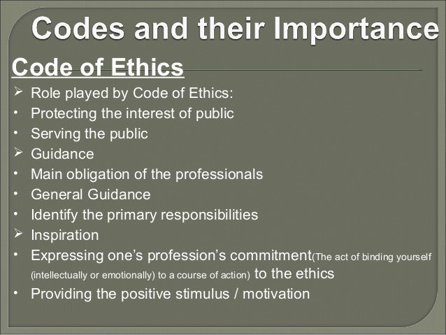 Fourth chapter [code of ethics]