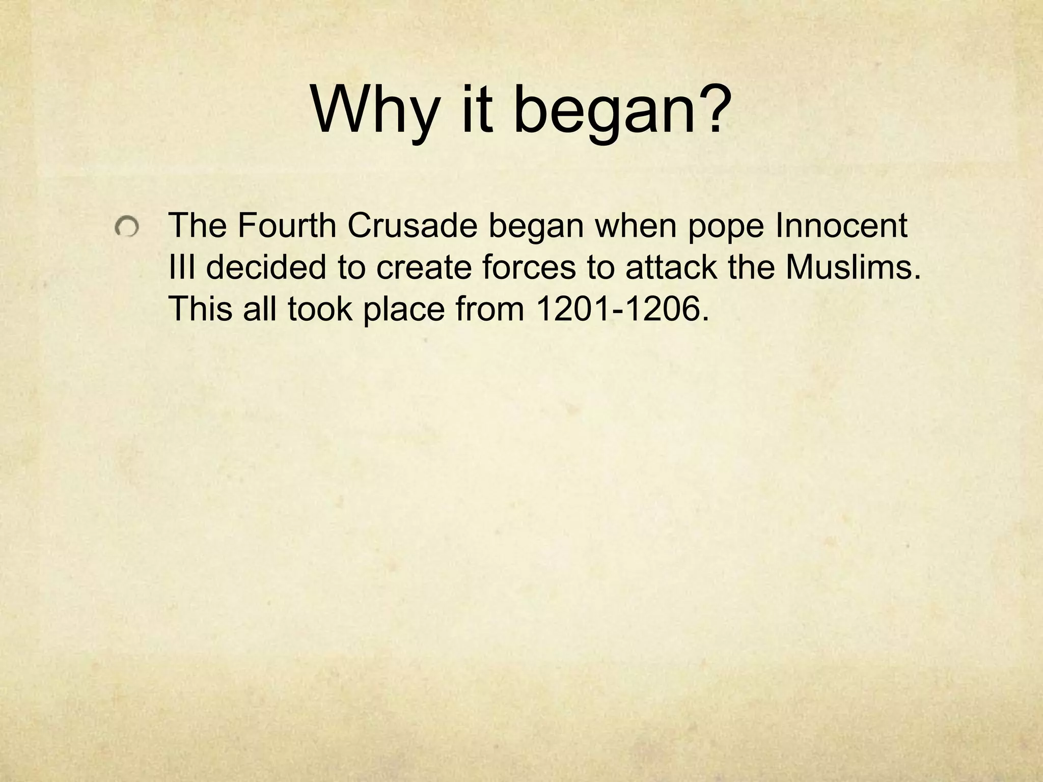 Fourth crusade | PPTX