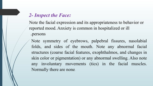 Health assessment Head .face .neck assessment | PPT