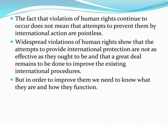 Fourth lecture of human rights | PPTX