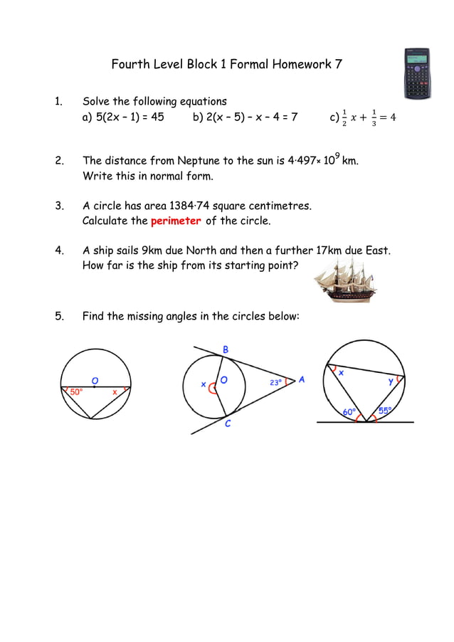 Fourth level block 1 formal homework | PDF