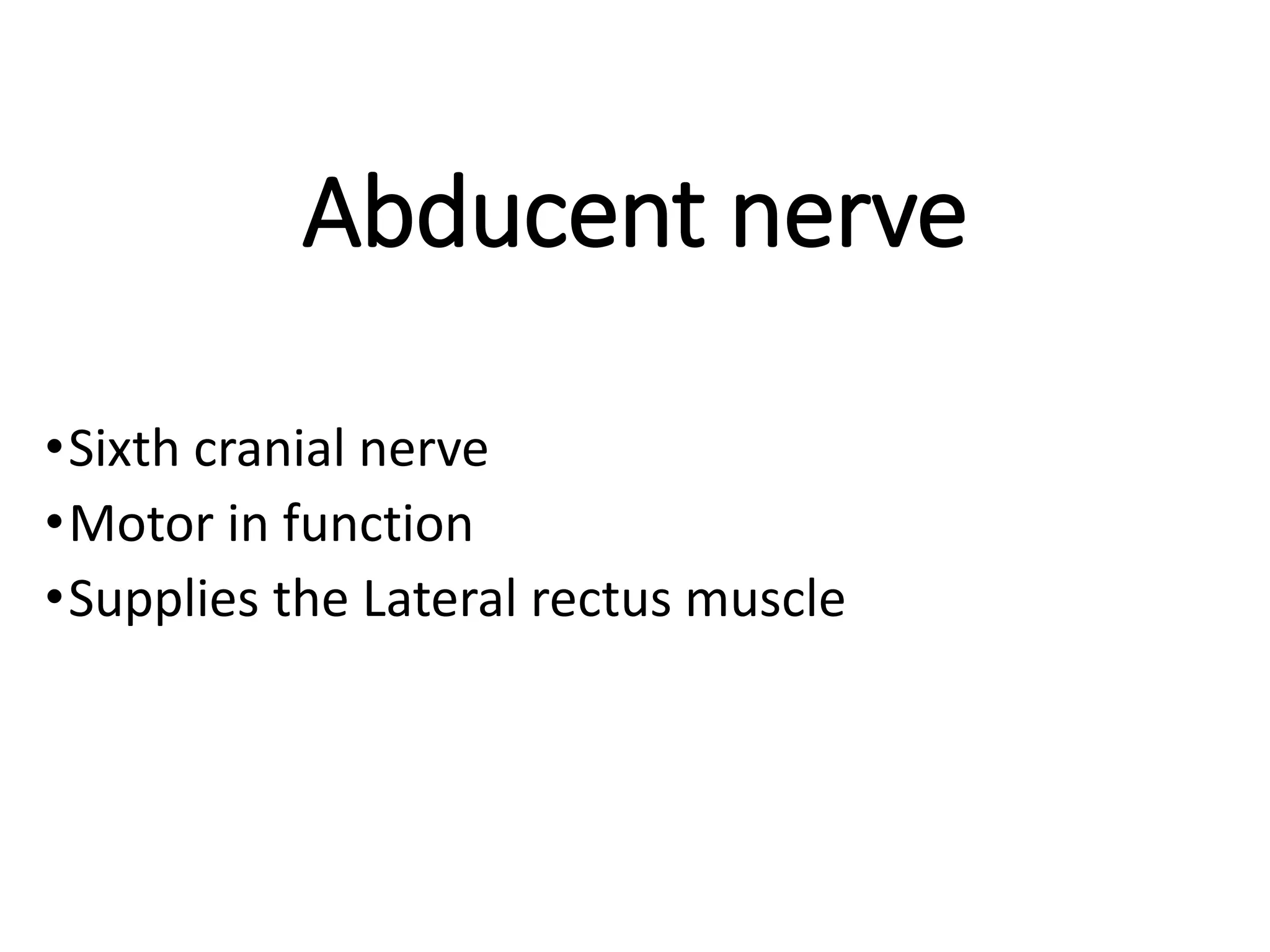 Anatomy of Fourth and sixth cranial nerve | PPTX