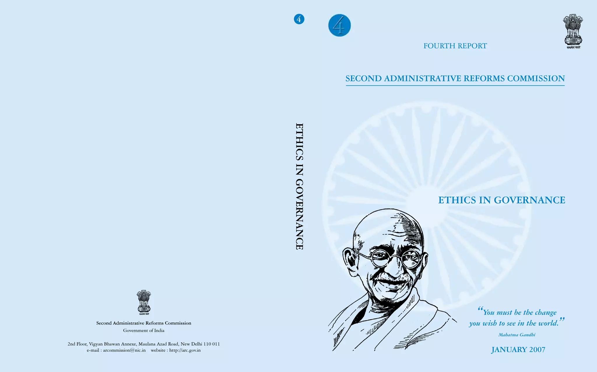 Second ARC(Fourth Report) Ethics in Governance(Government of India) | PDF