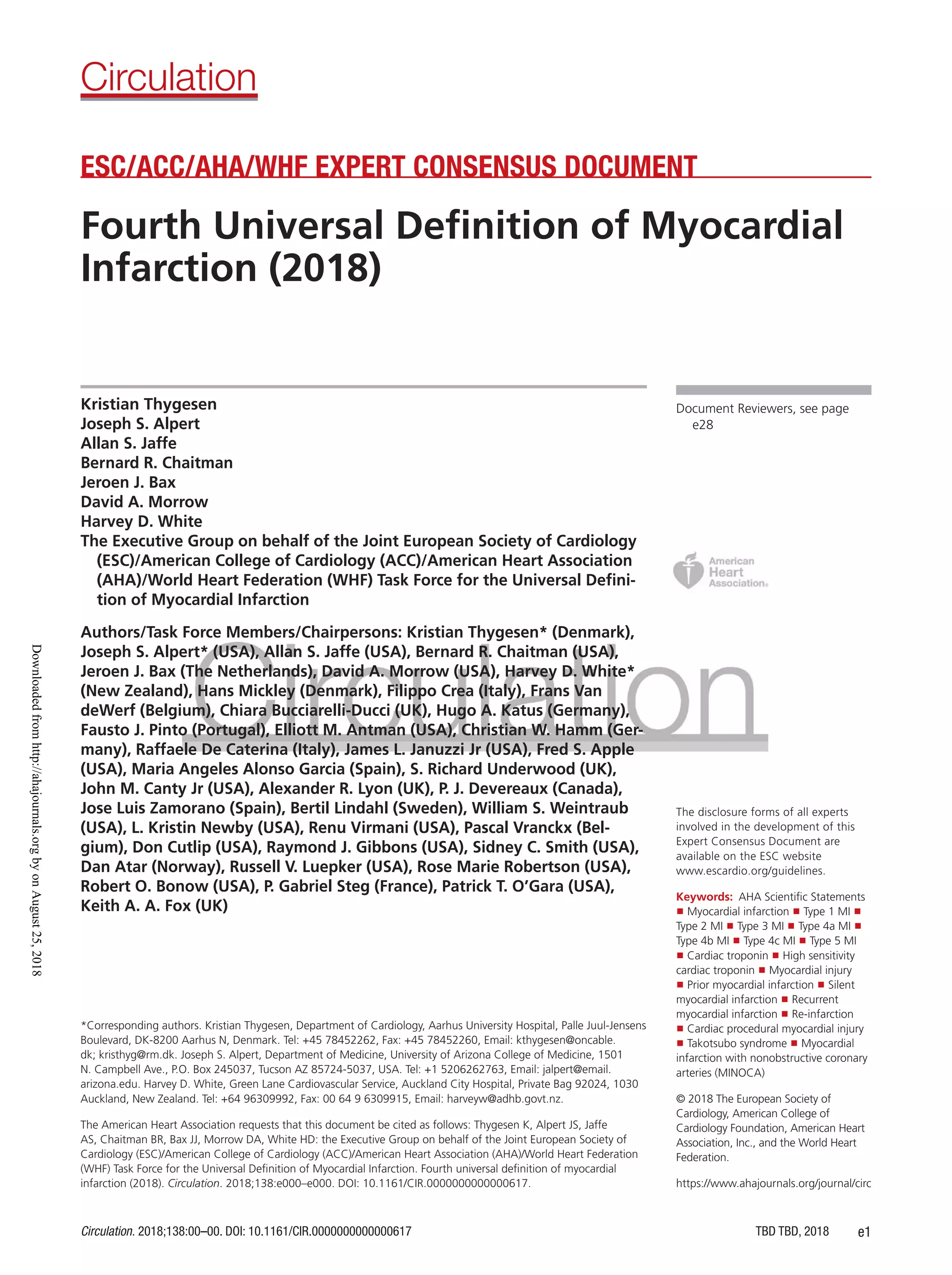 Fourth universal definition of myocardial | PDF