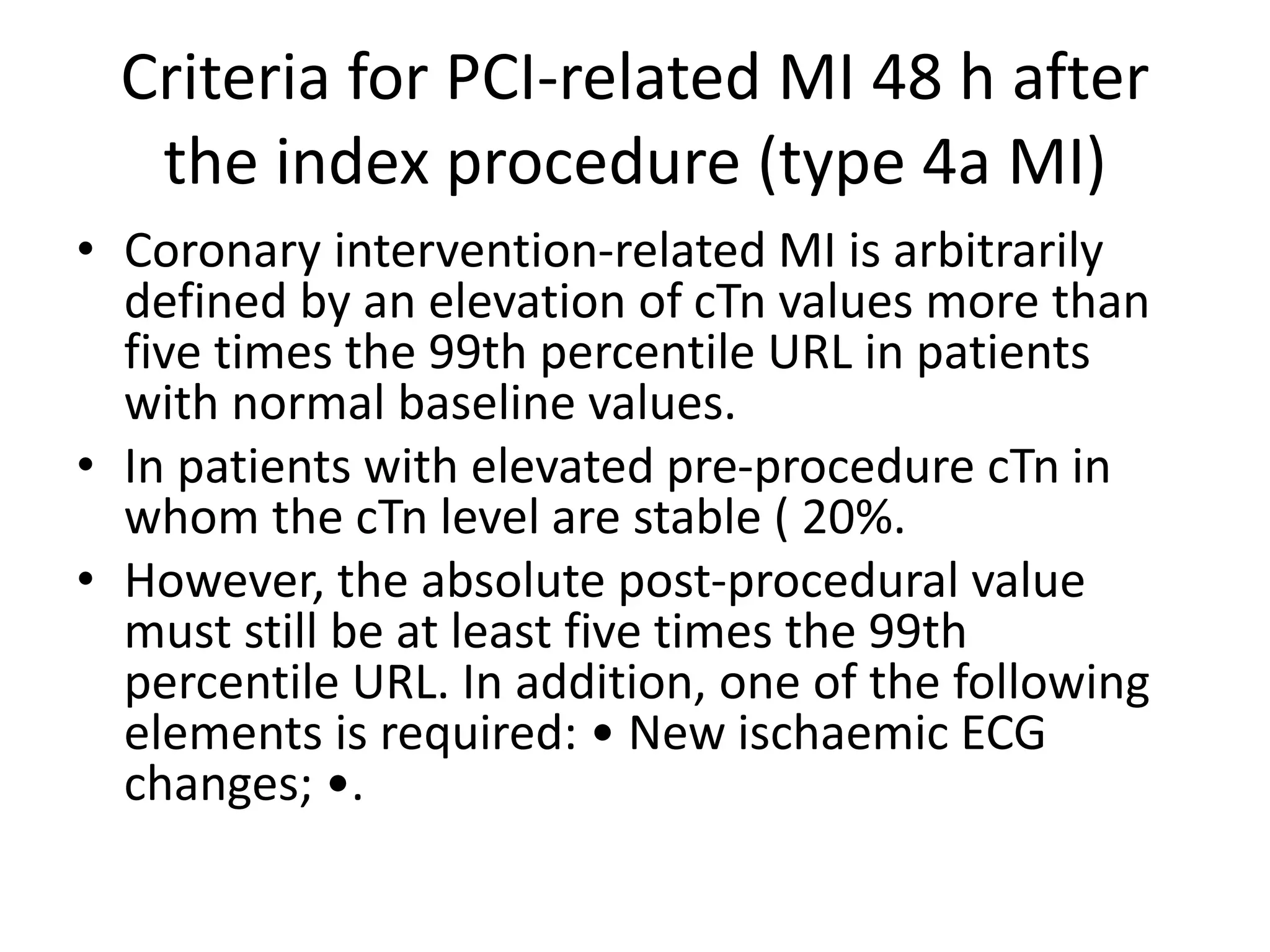 Fourth universal definition of myocardial infarction (2018) | PPTX
