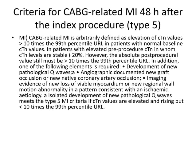 Fourth universal definition of myocardial infarction (2018) | PPTX