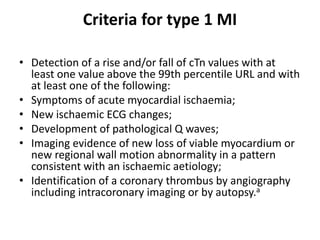 Fourth universal definition of myocardial infarction (2018) | PPTX