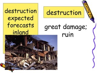 Eye of the Storm Vocabulary PowerPoint | PPT | Weather | Science