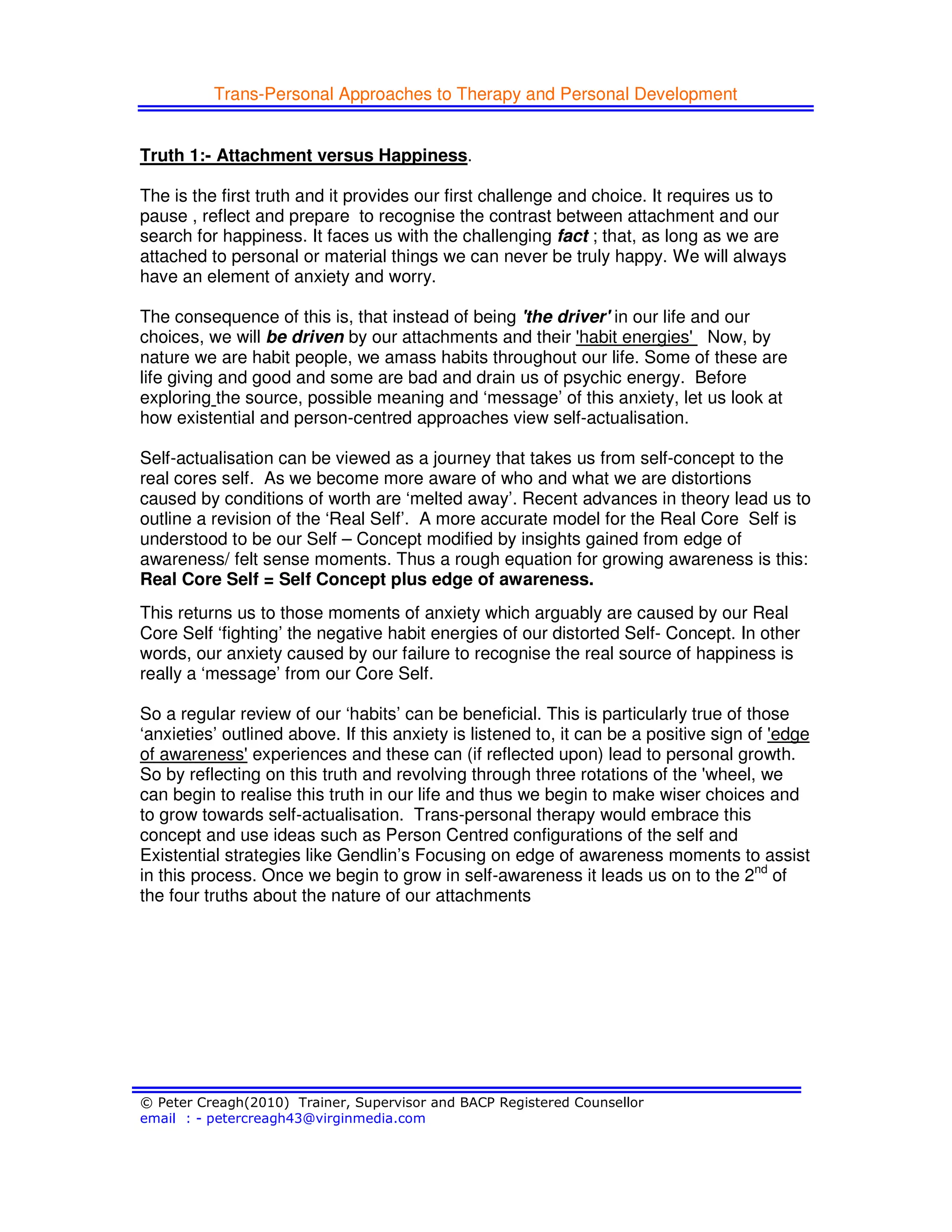 Four truths and four choices | PDF