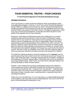 Four truths and four choices | PDF