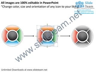 Four turn wheel structure powerpoint diagrame templates 0712 | PDF