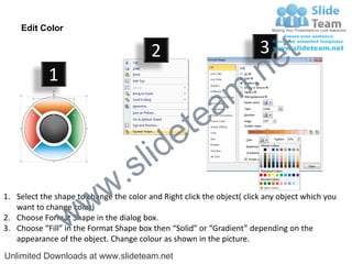 Four turn wheel structure powerpoint diagrame templates 0712 | PDF