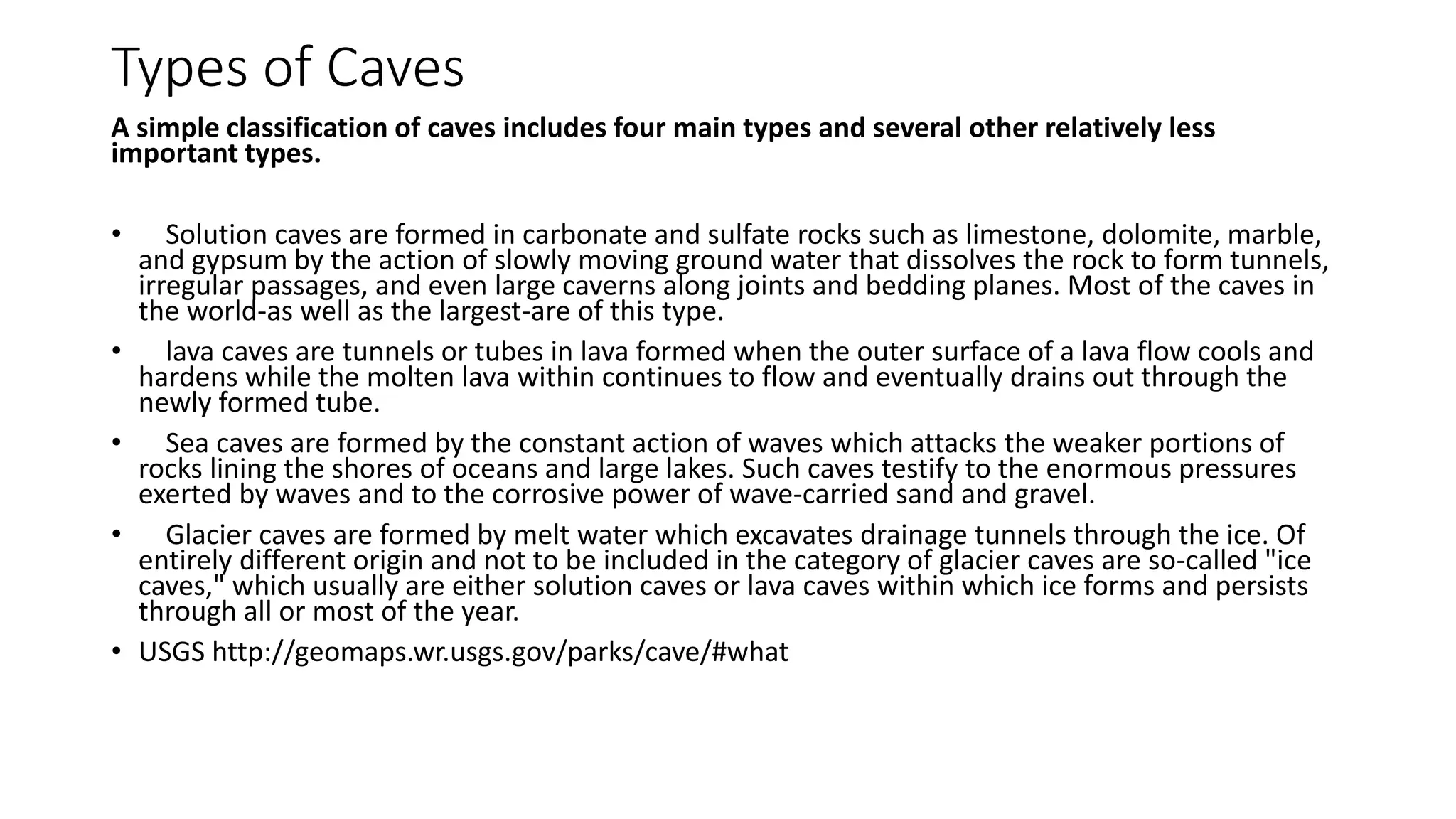 Four types of caves | PPT